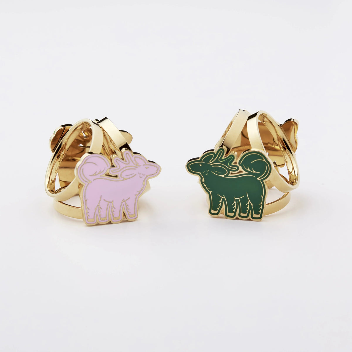 STUDIO QILING Duo Scarf 100 Ring Gold | Reversible 18k Gold-Plated ...